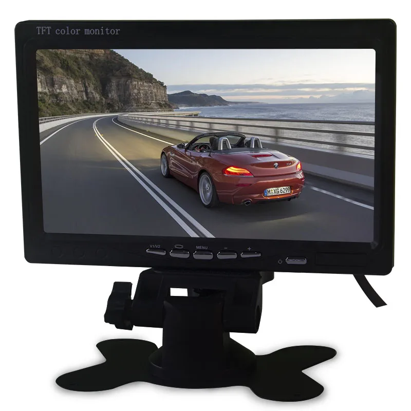 Led Backlight 7 Inches Tft Lcd Color Monitor 12v For Car Security - Buy ...
