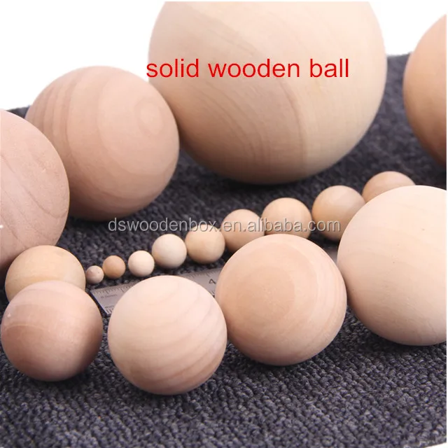 100mm Large Natural Solid Wooden Ball Kids Wooden Beads - Buy Wooden ...