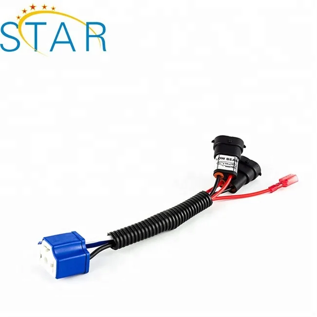 Dual Bulb H9/H11 to Single H4 Headlight Wire Adapter
