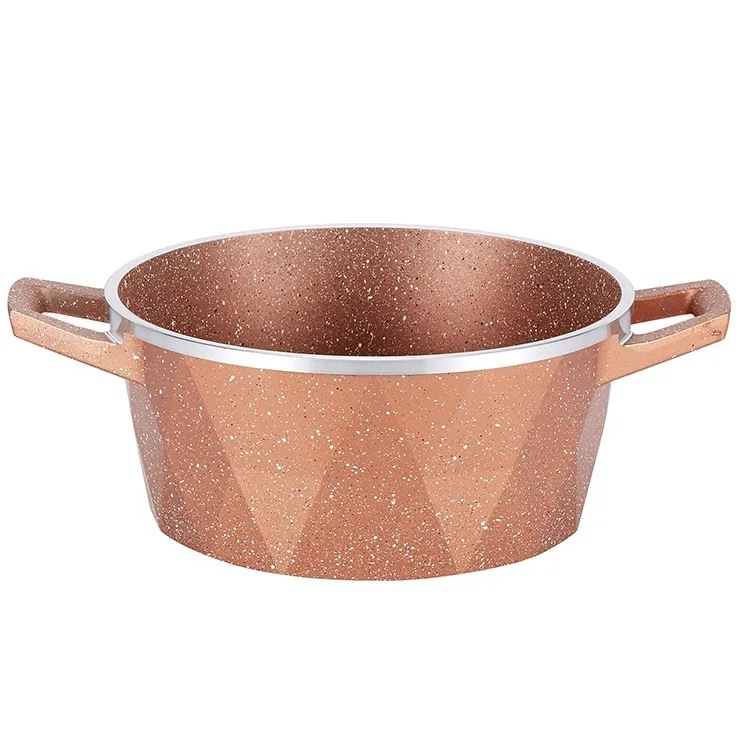 Red Color Big Diamond Cookware Set with Ceramic Coating