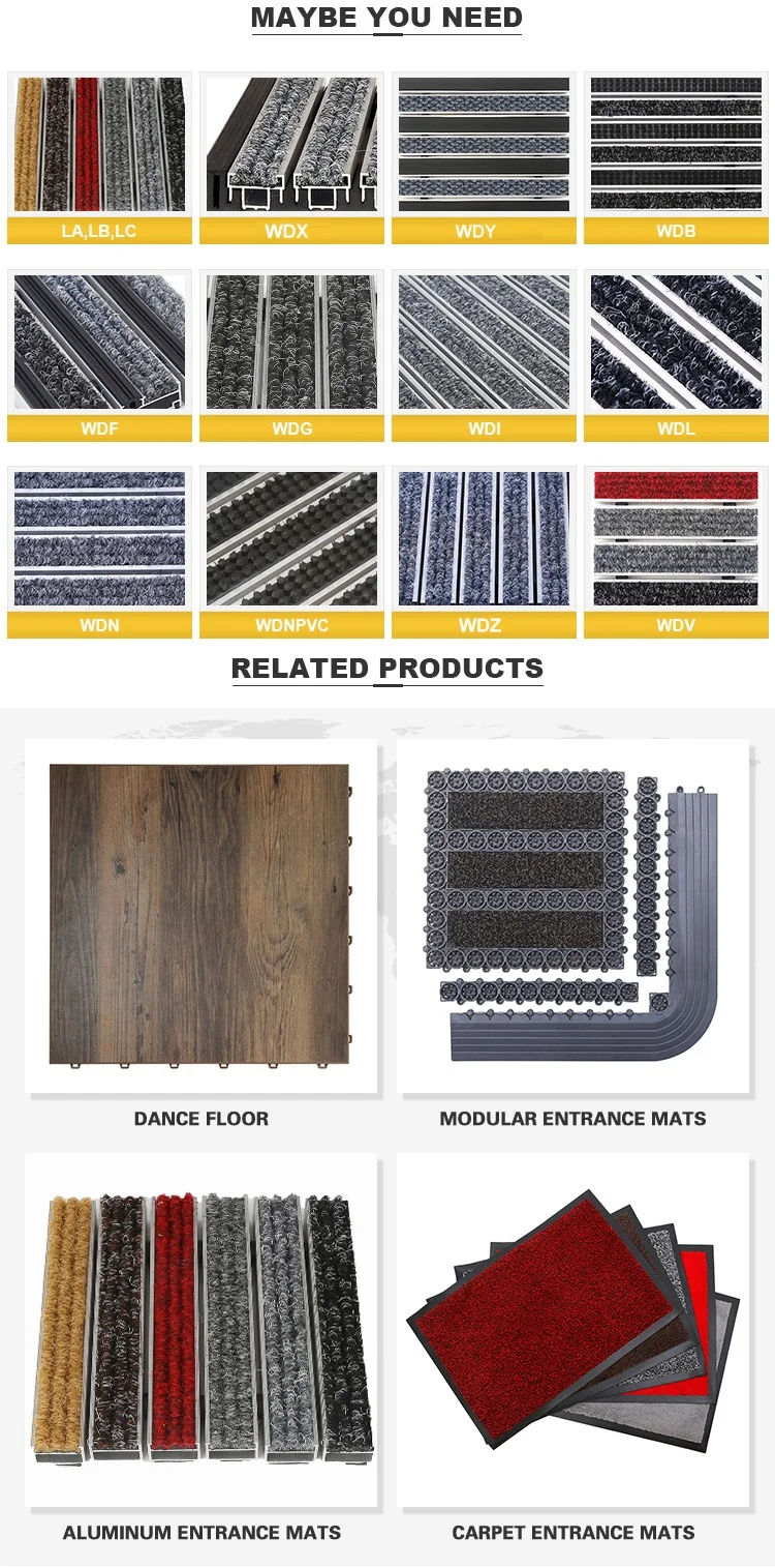 Wholesale Loop Pile Interlockingrecessed Aluminum Entrance Mats - Buy ...