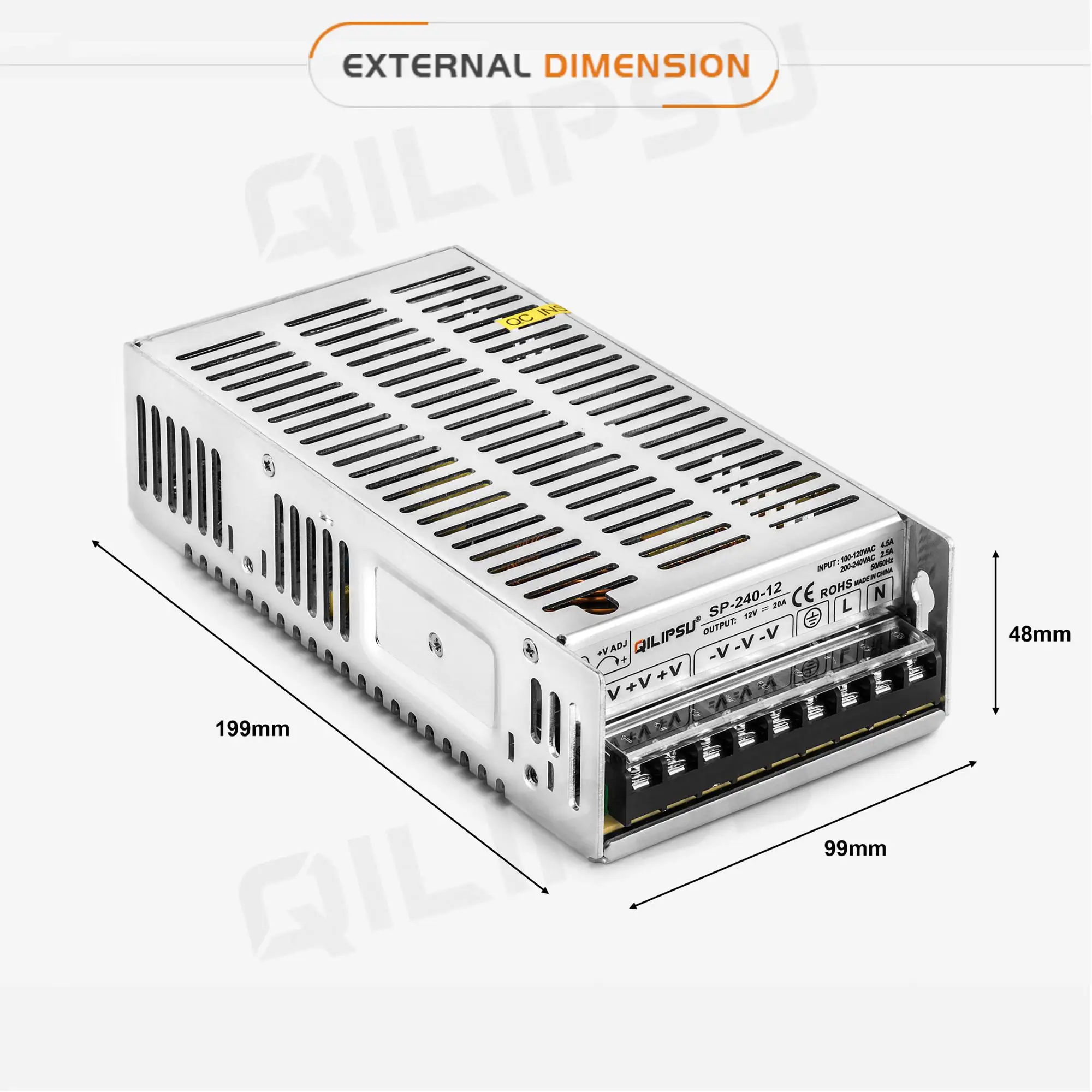 Sp-240-24 240w 24v Pfc Switching Power Supply Lifetime Warranty With Ce ...