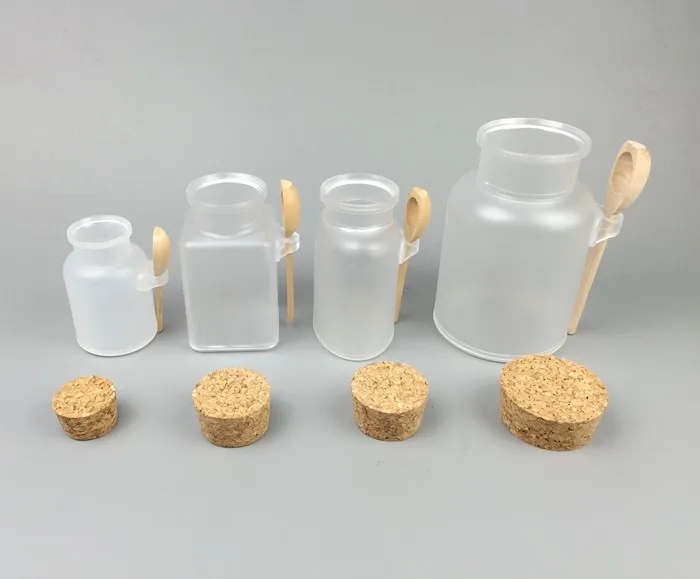 Packaging 100g/200g/300ml/500ml Empty Matte Plastic Square Bath Salt ...