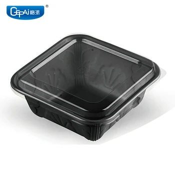 Decorative Design Square Plastic Food Delivery Containers Lunch Box ...