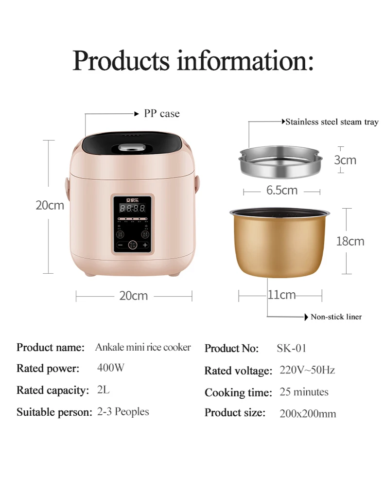 Electric Rice Cooker Pot Instruct Manual In Zhongshan - Buy Rice Cooker ...