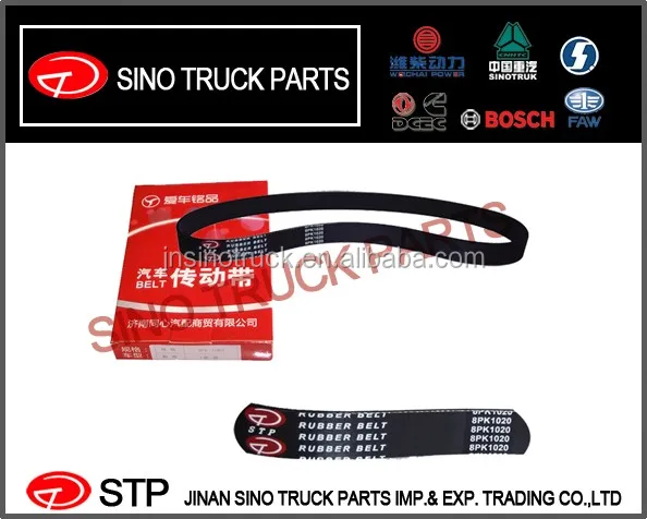 Sinotruk Howo Truck Fan Belt 6pk1020 - Buy Fan Belt 90916-02573,Fan ...