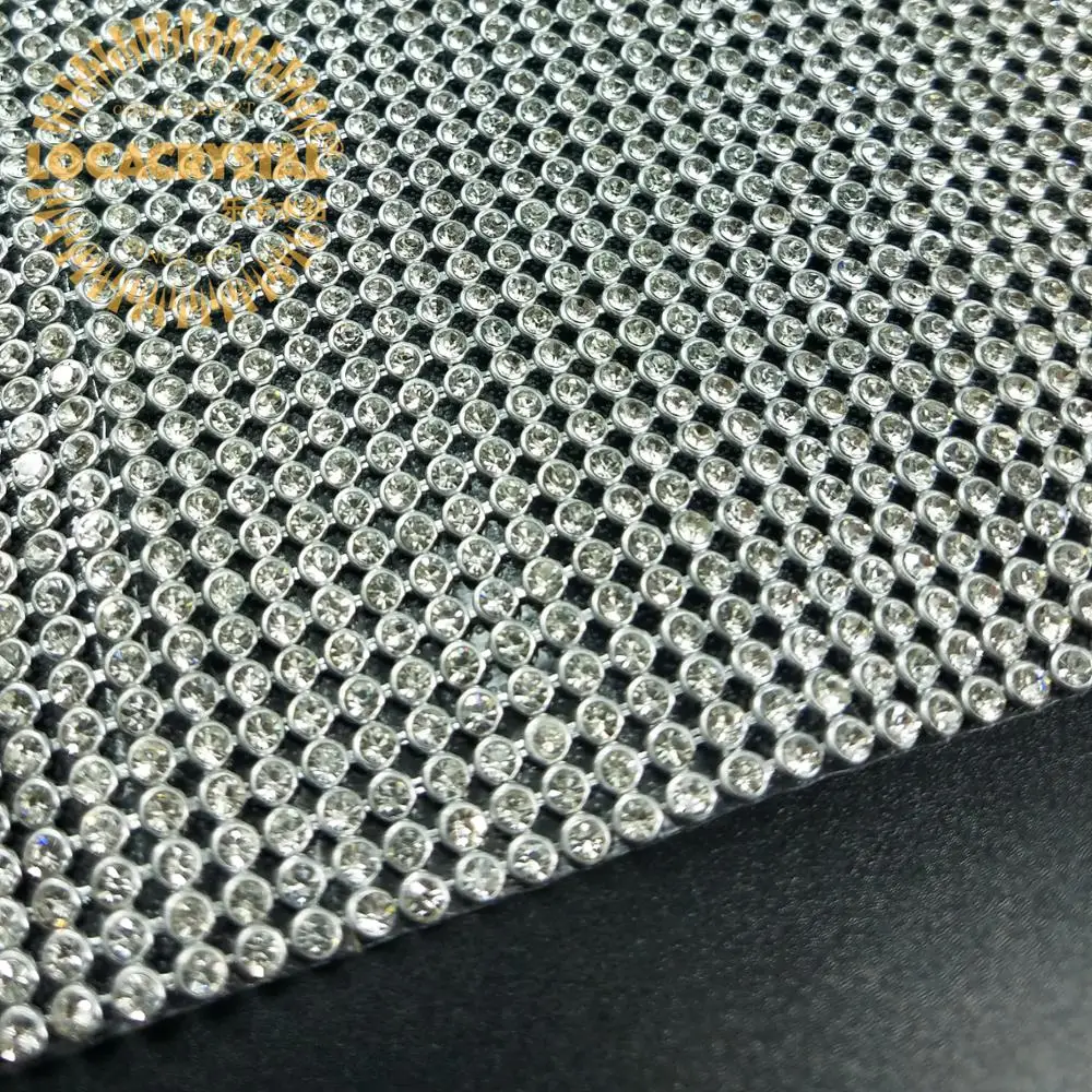 Locacrystal Brand Rhinestone Mesh Fabric Aluminum Sheet Hot Fix ...