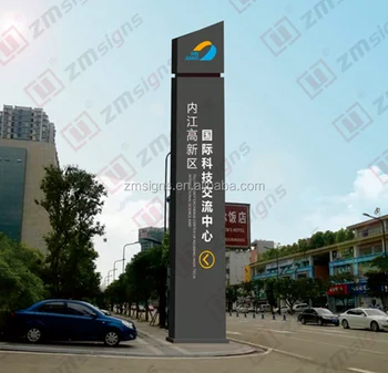 Zmsigns Outdoor Civil Directional Signage Standing Billboard Full Color ...