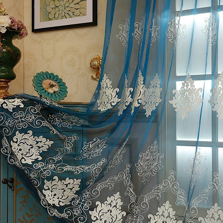 Factory Price Drawstring German Lace Wholesale Ready Made Curtain - Buy ...