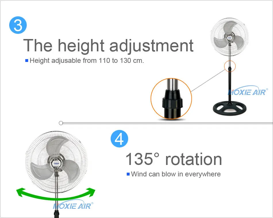 18inch 3in1 National Stand Fans/floor Standing Industrial Fan - Buy ...
