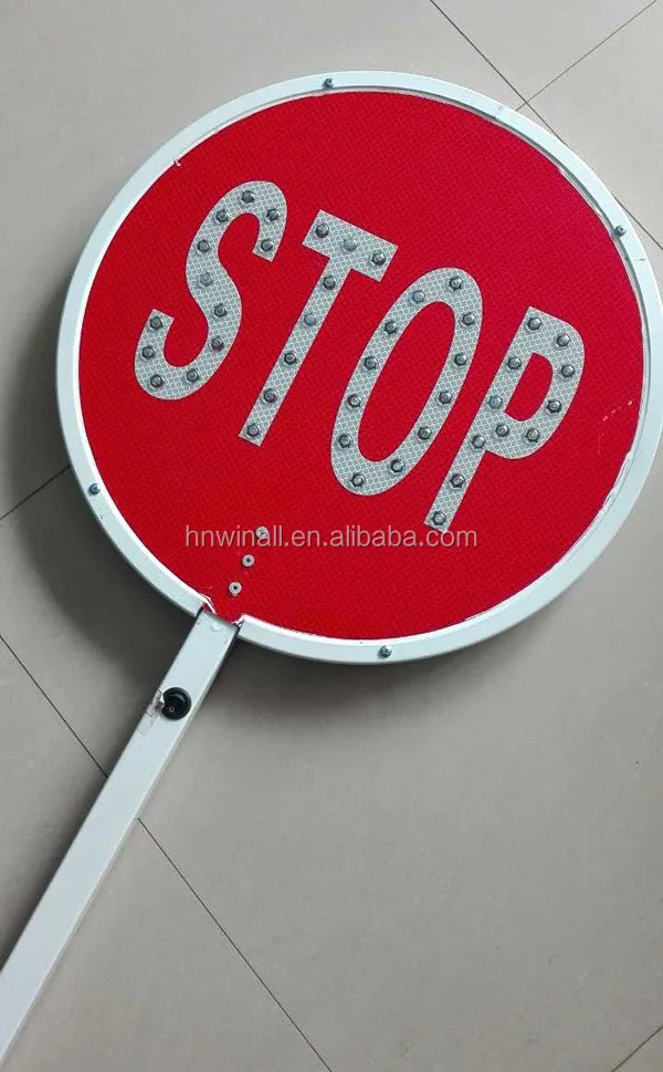 LED Traffic Signs - Hand Held Stop Sign for Safety Control