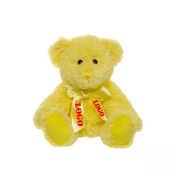 Promotional Giveaway Gift Print Logo Ribbons Small Yellow Teddy Bear ...