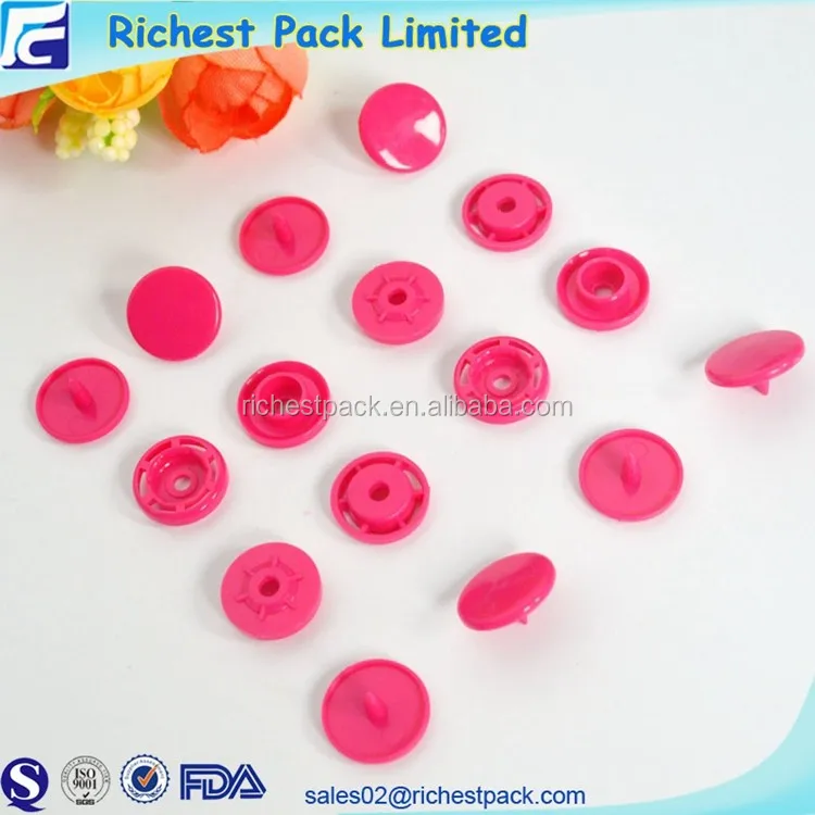 14mm Customized Plastic Snap Buttons Fastener / Plastic Snap Button ...