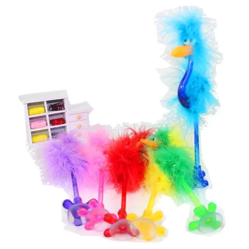 Funny Ostrich Feather Pen - Novelty Gift for Office & School