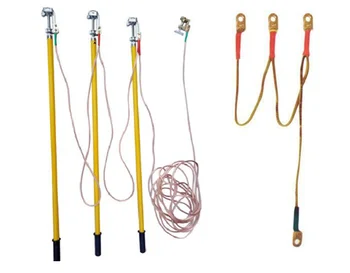 High Voltage Portable Earth Rod Set With Earthing Wire And Earthing ...