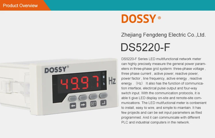 96x48mm Smart Digital HZ Frequency Meter - DOSSY DS5220-F