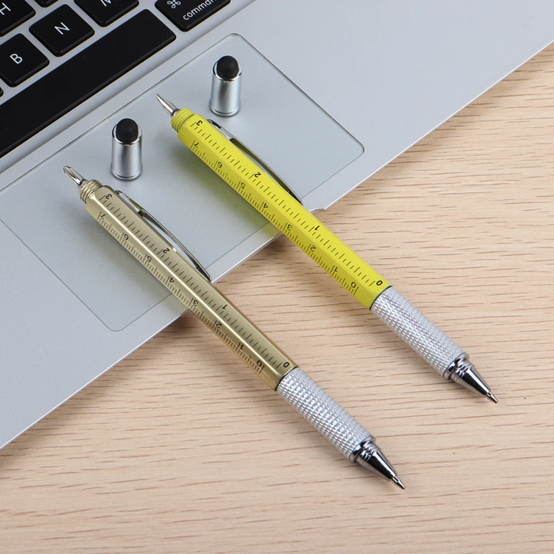 7 In1 Multifunction Ballpoint Pen With Modern Handheld Tool Measure ...