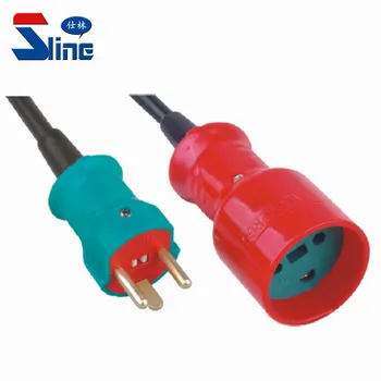 Denmark 3 Pin Plug To Female Socket Power Extension Cord Cable With ...