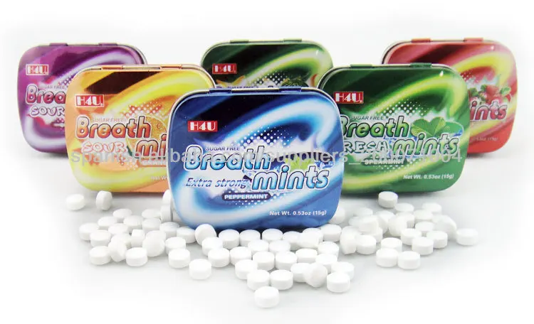 Fruit Flavor Press Candy Round Shape Mints In Hinged Tin Can - Buy ...