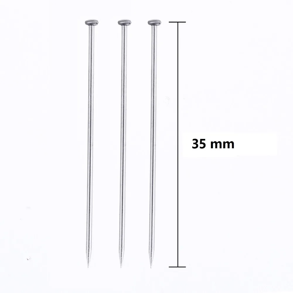 Stainless Steel Push Pins 35mm Needle Point Rounded Head - Buy ...