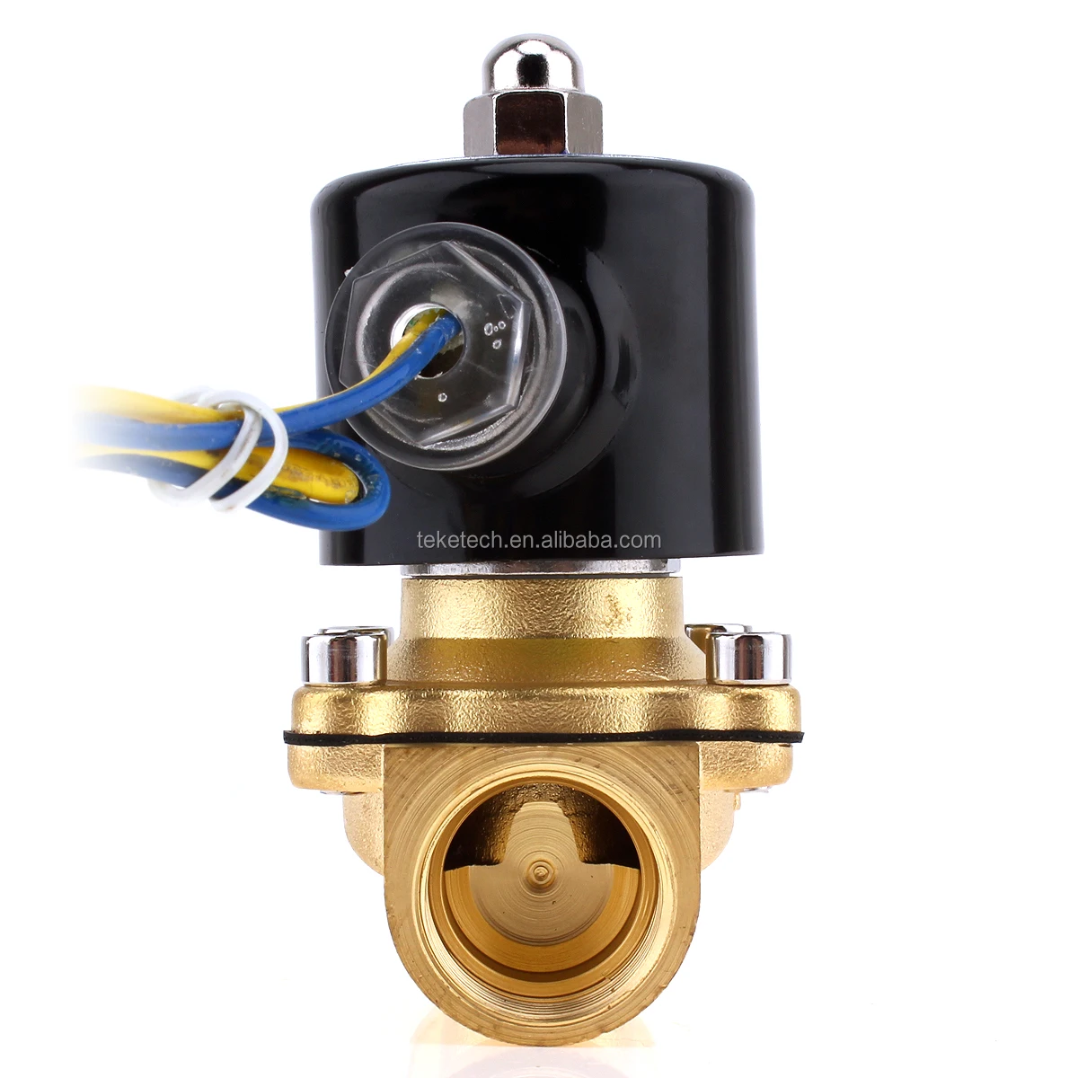 12V Diesel Fuel Solenoid Valve - Brass, Normally Closed