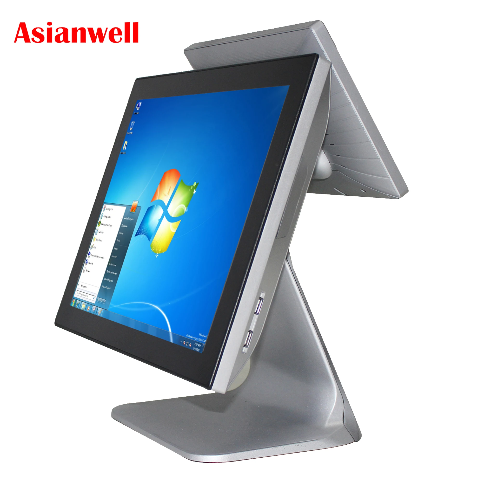 Full Aluminum Shell True Flat 15inch Capacity Double Touch Screen Pos ...