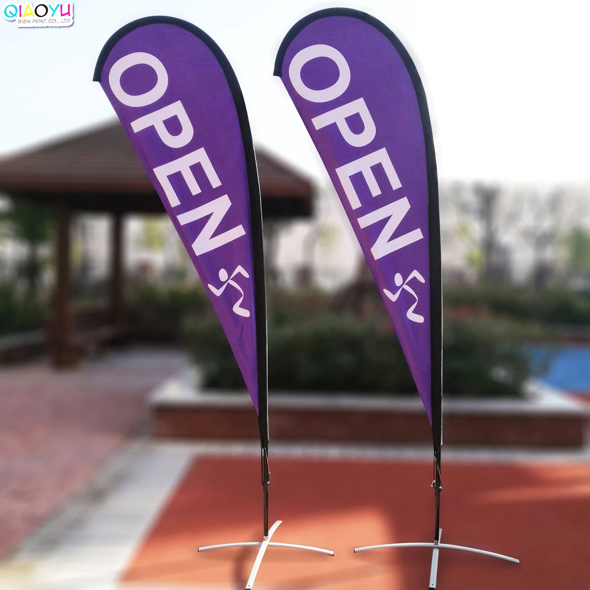 Cheap Custom Made Mini Flying Teardrop Beach Flag Banner Feather Banner ...