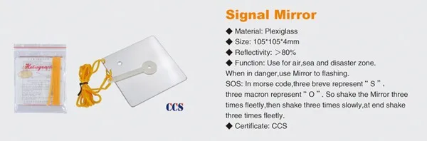 Marine Daylight Signal Mirror For Liferaft Accessories - Buy Signal ...