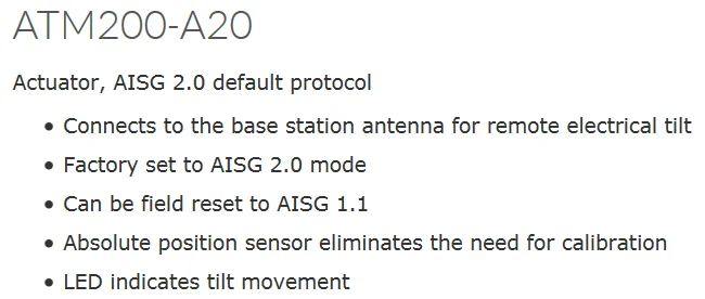 Connects To The Base Station Antenna For Remote Electrical Tilt ...