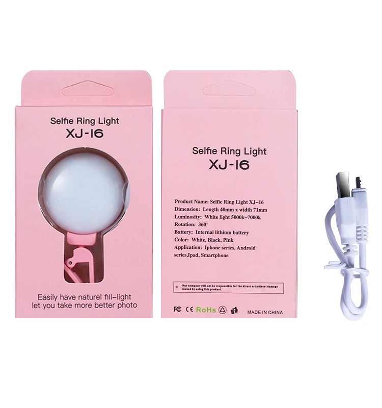 Rechargeable Led Selfie Ring Light For Cell Phone Camera Mini - Buy Led ...