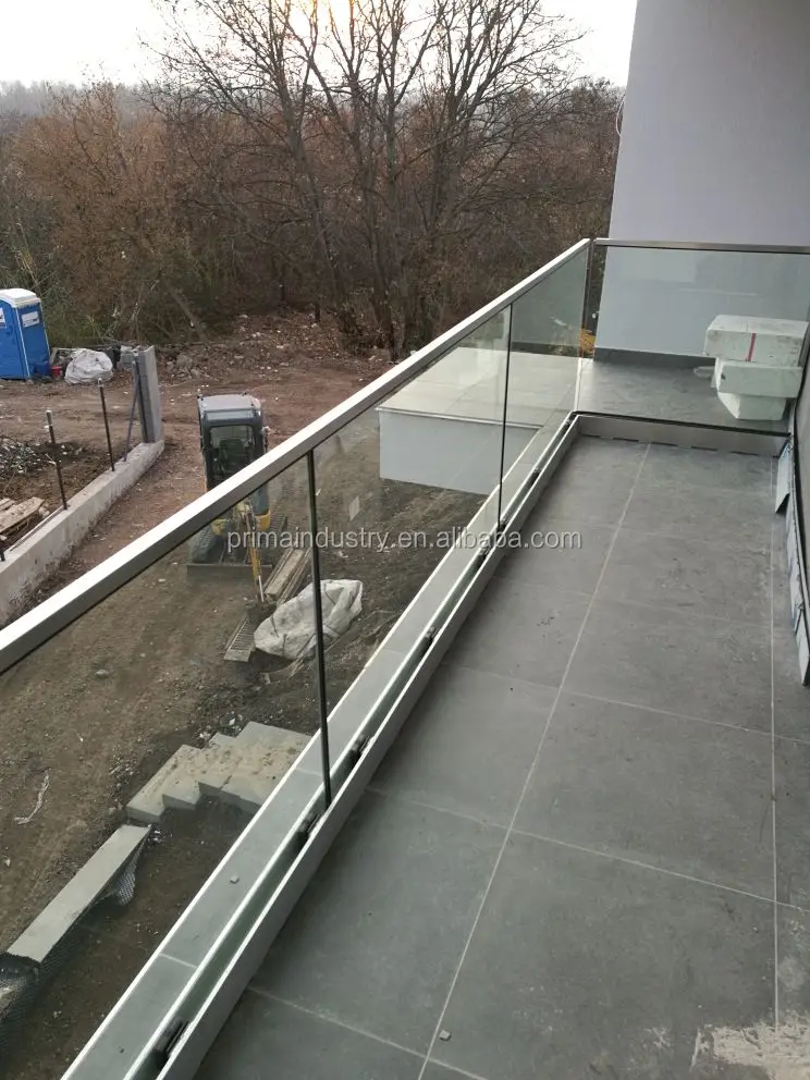 American Standard Aluminium U Channel Dasar Sepatu Kaca Railing Untuk ...