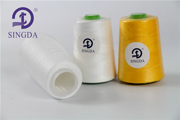 Wholesale 100% Spun Polyester Staple Fiber Yarn Dyed 40/2 Sewing Thread ...