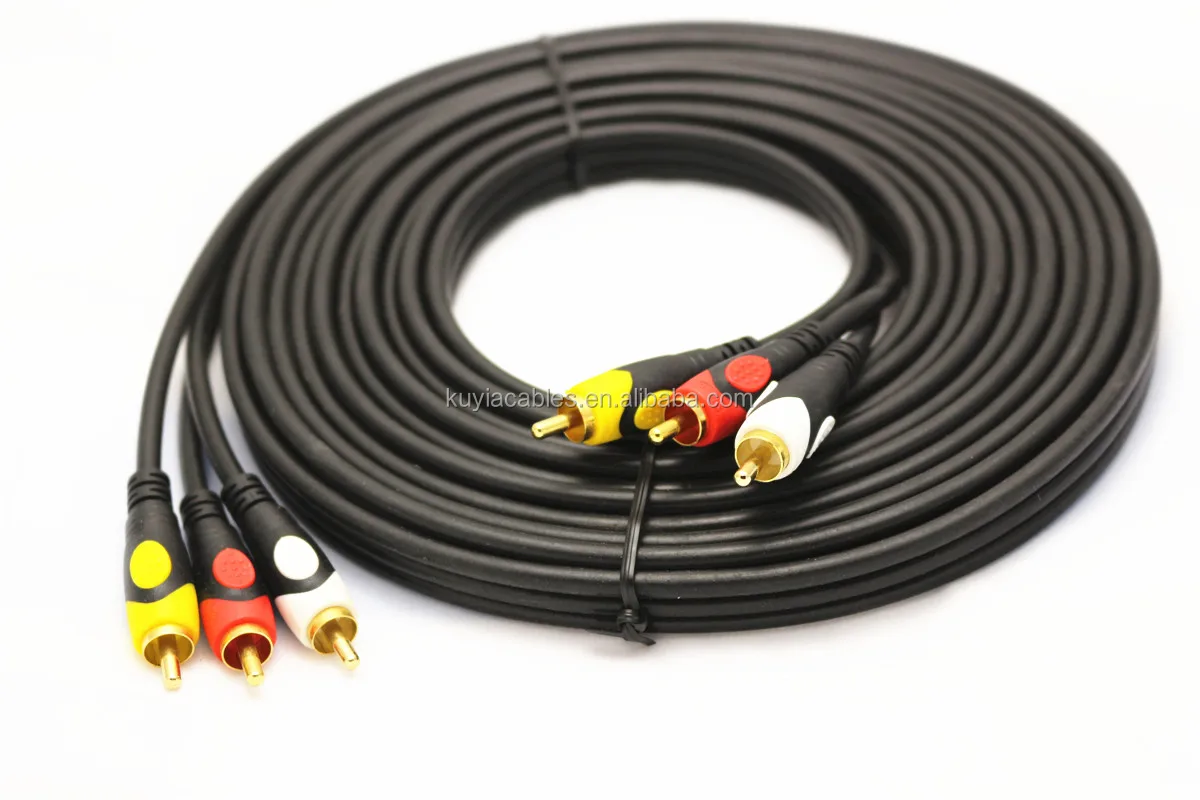 3 Rca Cable Male To 3rca Male Stereo Audio Video Rca Cable For ...