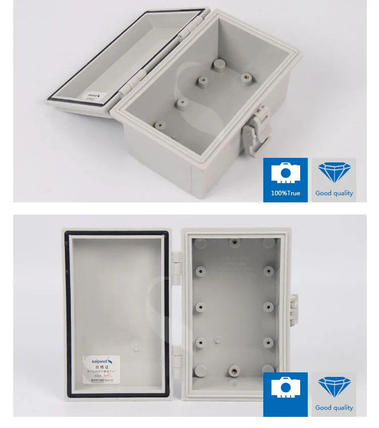Saipwell Plastic Box Hinged Lid Container Electric Cabinet (150*200*100 ...