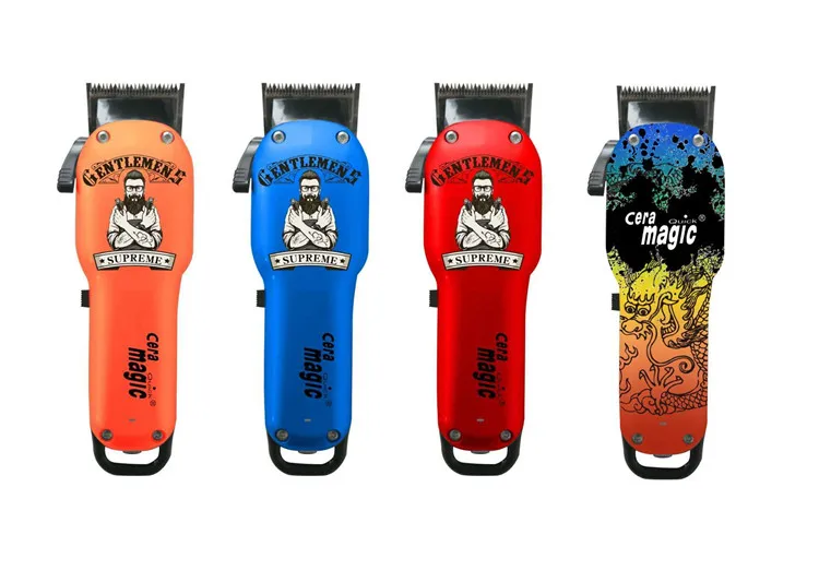 Custom Barber Supplies Professional Rechargeable Battery Cordless Red ...