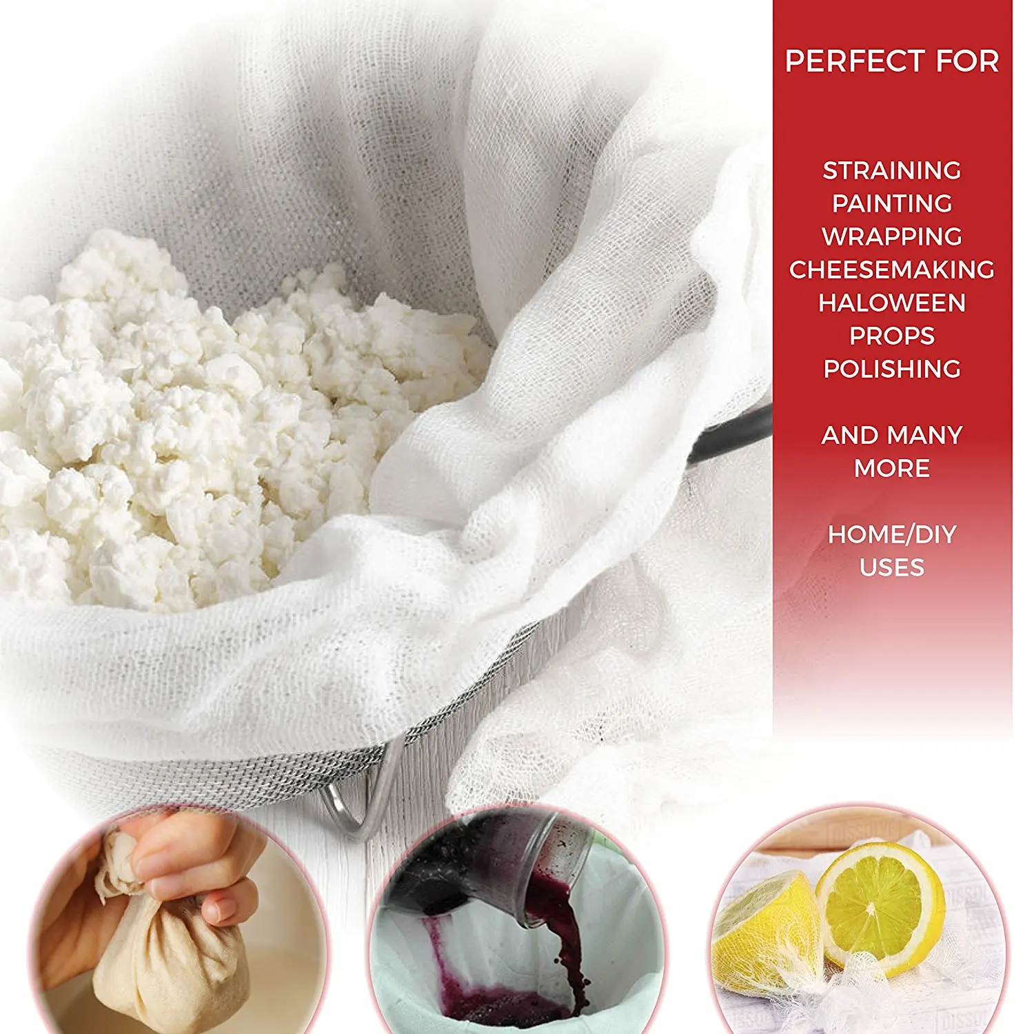 Natural Ultra 100% Fine Grade 90 Cotton Cheese Cloth - Buy Cheese Cloth ...