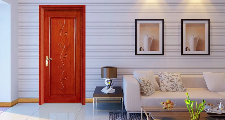 Classic India Type Single Fancy Narra Wood Main Enter Door Designs