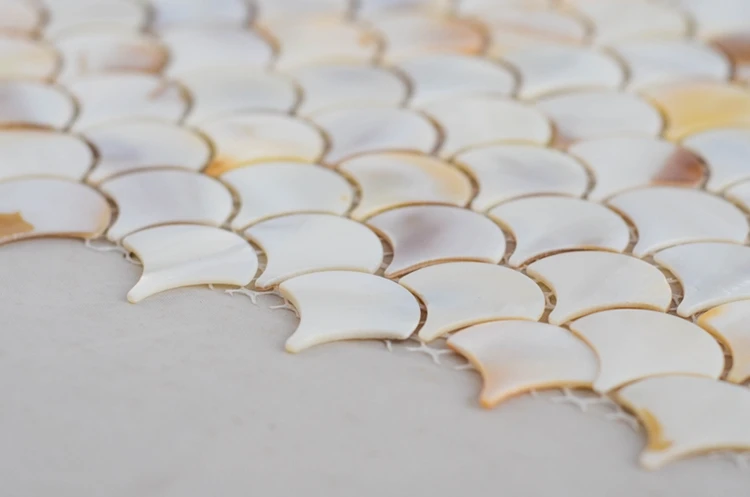2mm Thick Modern Abalone Shell Mosaic/fish Scale Mosaic Tile - Buy ...