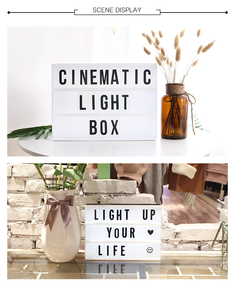 Diy A4 Cinema Lightbox Cinematic Led Light Box With Letters - Buy ...