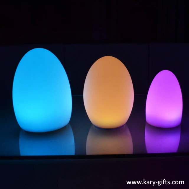 Decorative LED Light RGB Egg Shaped Table Lamp by KARY GIFTS