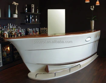 Boat Shaped Restaurant Front Desk Counter,Hotel Reception Desk Size ...