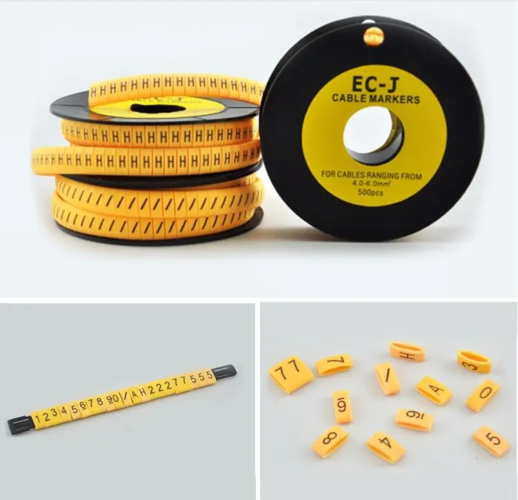Pvc Circle Flat Heat Shrinkable Clip On Yellow Color Cable Ies Label ...