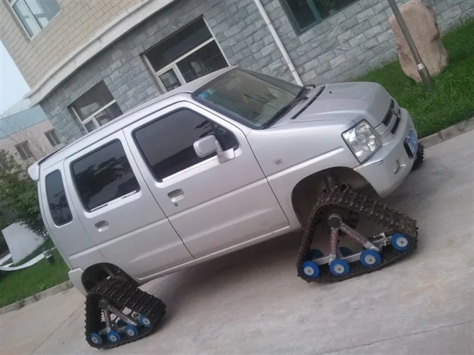 Small Continuous Rubber Track System for Snow Vehicles & Wheeled ...