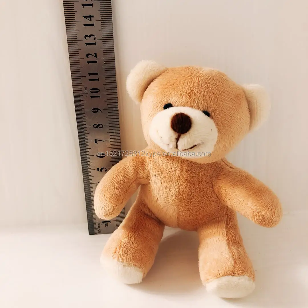 Custom 10cm Tiny Teddy Bear Plush Toy with T-Shirt Logo
