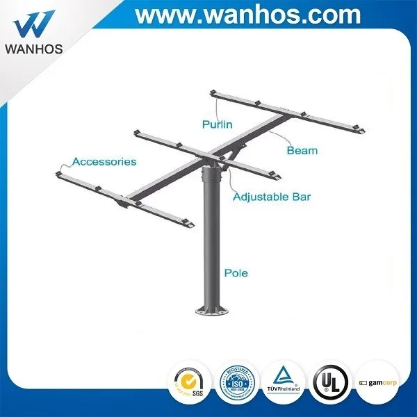 Single Pole Stand For Solar Panel Mounting System - Buy Solar Panel ...