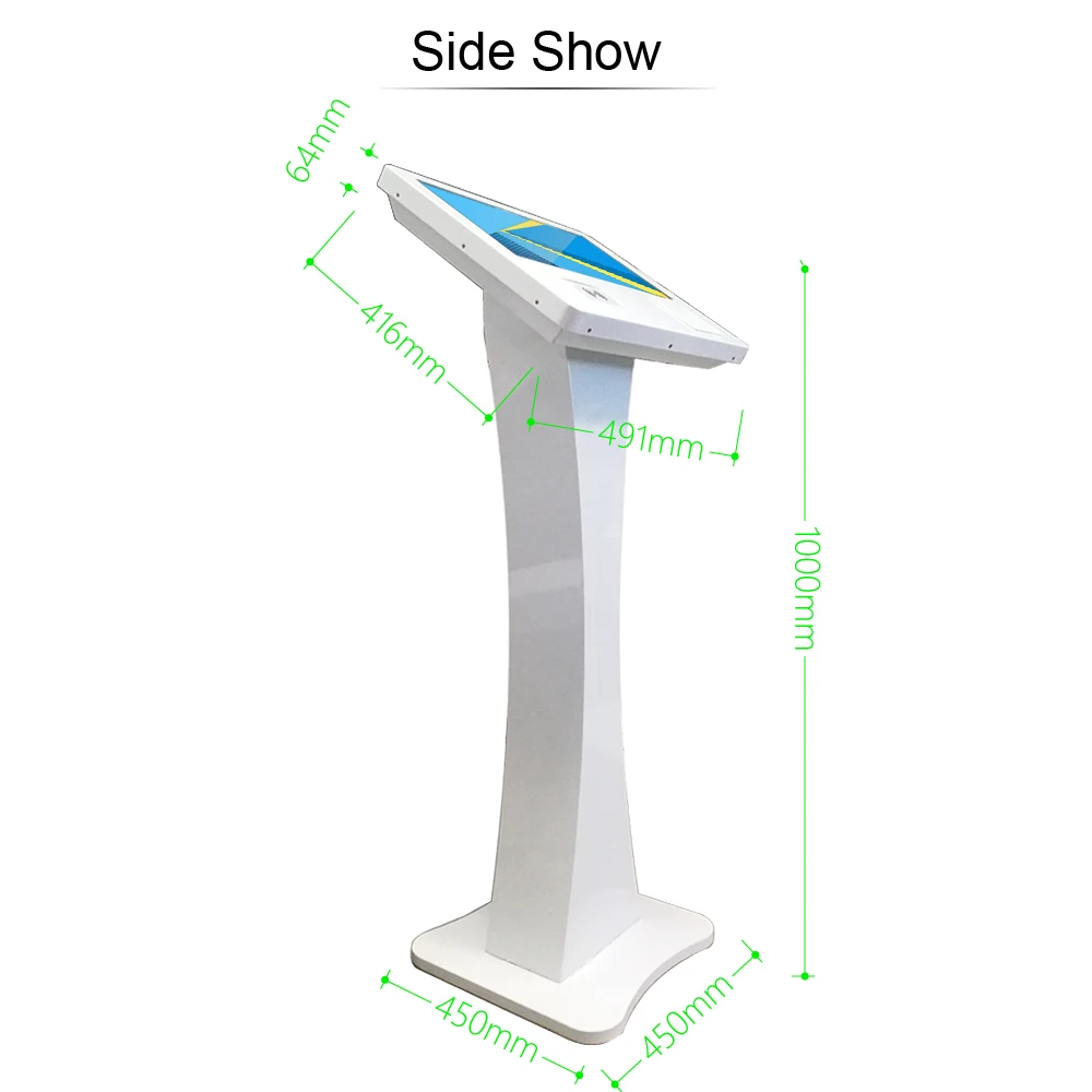 2018 Floor Stand Touchscreen Kiosk With Fingerprint Barcode Reader ...