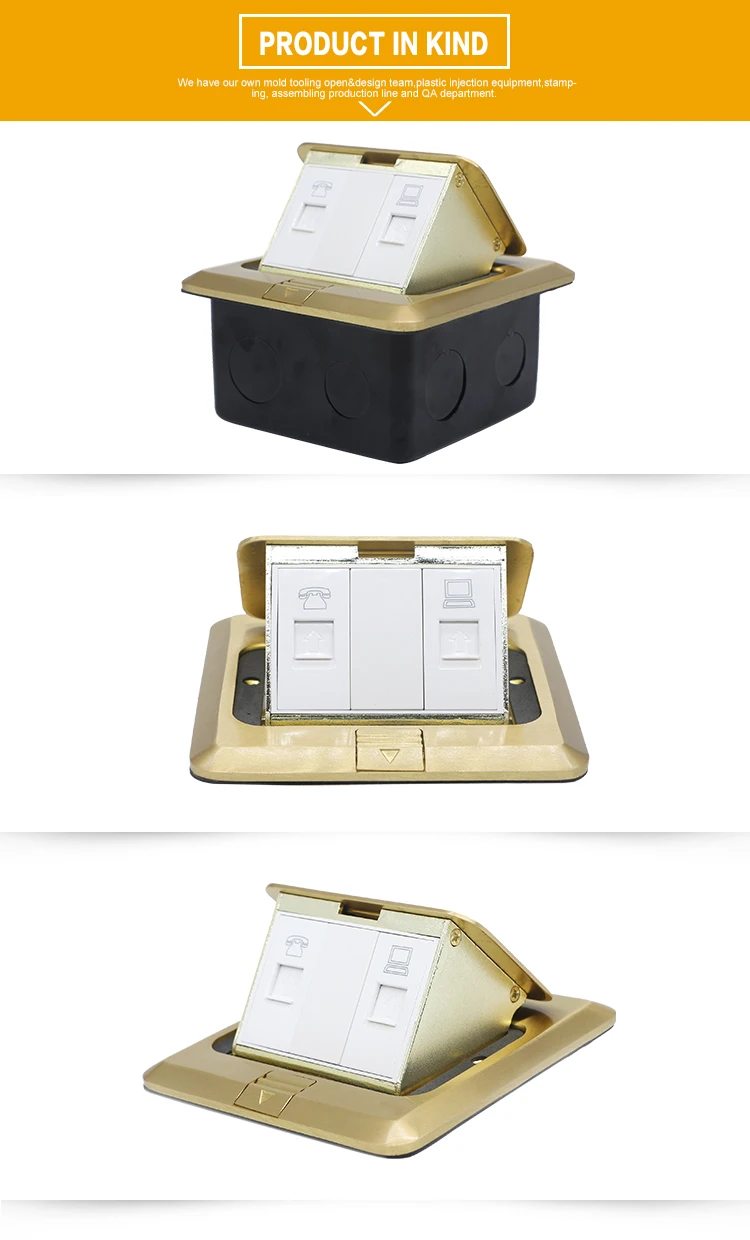 RJ45 Cat 6 Floor Socket Box Outlet with USB - Philippines Electrical Outlet