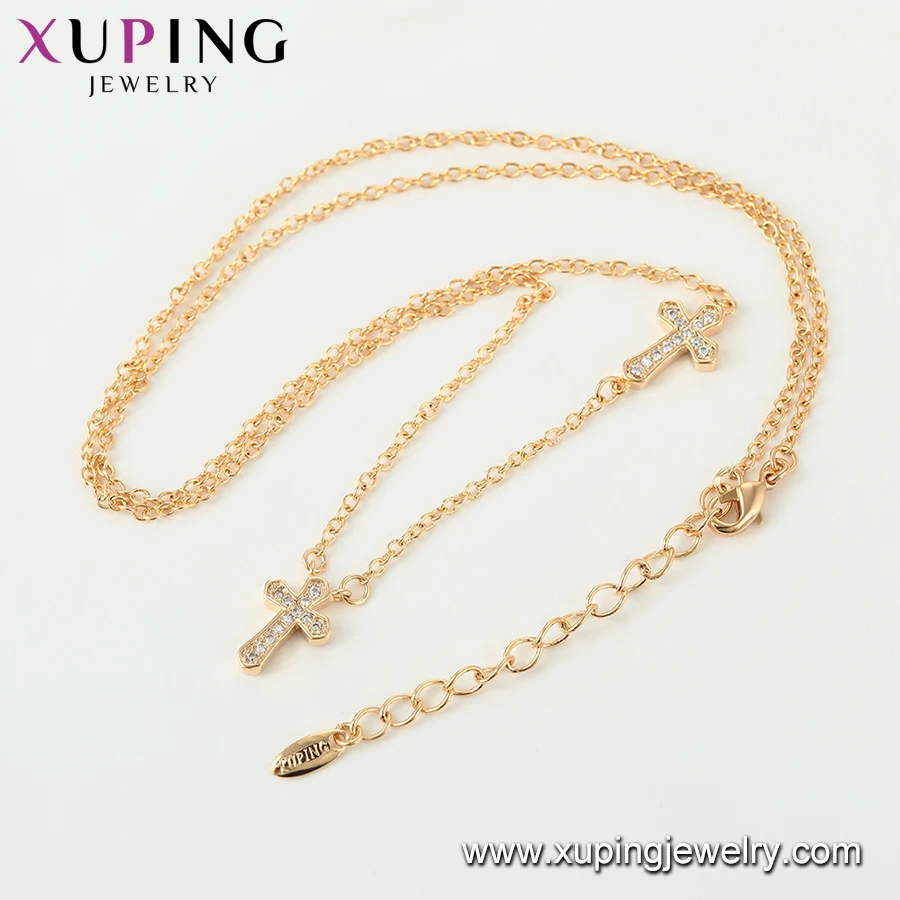 Wholesale Fashion Jewelry - 18k Gold Color Cross Necklace