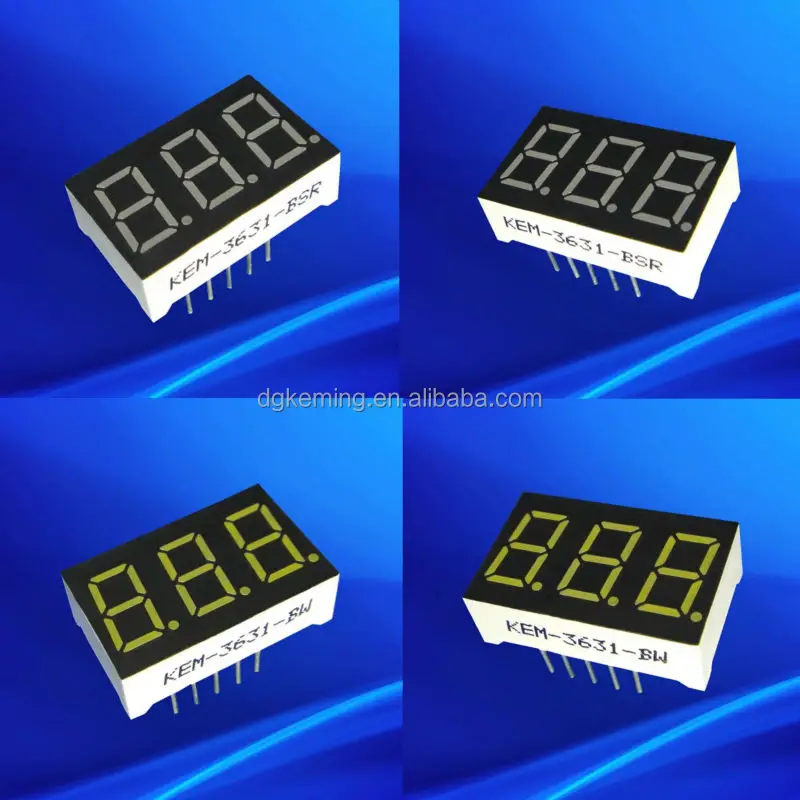 3631-bsr Seven Segment LED Red 0.36 Inch 7 Segment Display 3 Digit