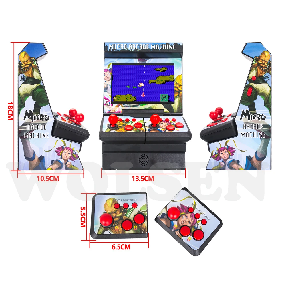 New 8 Bit 4.3 Inch Mini Retro Wireless Double Joysticks Big Screen ...
